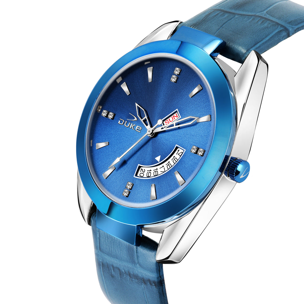 Duke Quartz Movement Analog Blue Dial Watch for Men (DK003RM01S)